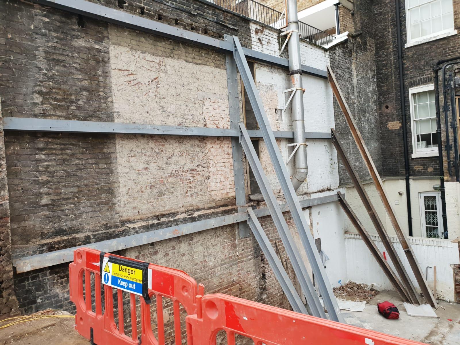 Temporary Works & Facade Support including Structural Steel Beams